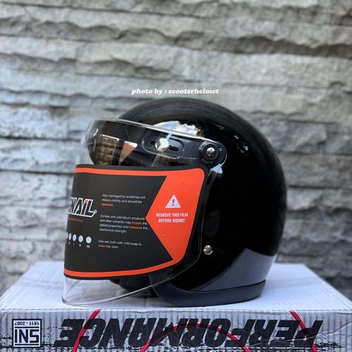 Jual Helm Slim Head tx 500 Original SNI + Kaca Visor Snail - Cream, L ...