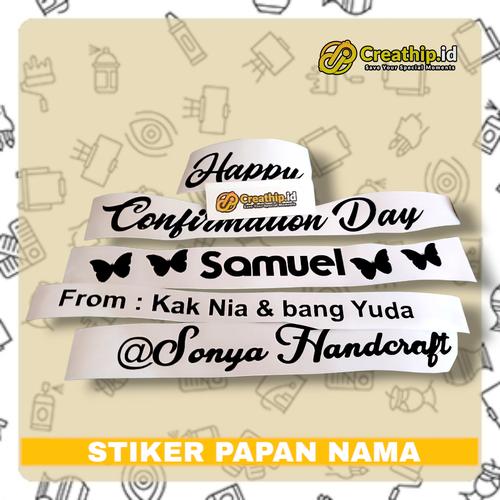 Jual Stiker Vinyl Cutting Papan Nama Akrilik Mdf PVC Greeting Board ...