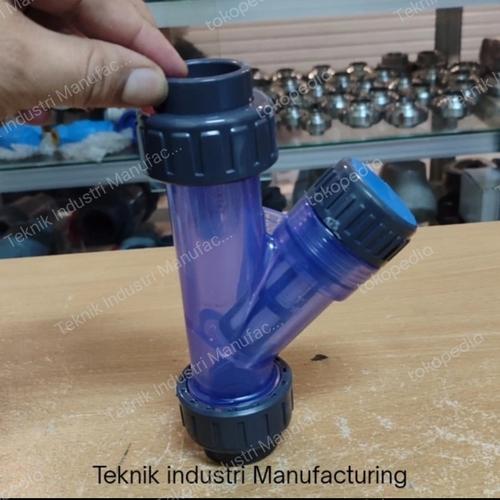 Jual Y Strainer PVC 3/4" inch Y Strainer PVC Transparan Model Sock ...
