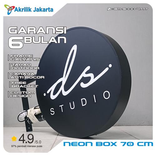 Jual Neon Box LED | Neon Sign plat galvanis anti karat bulat 70cm - 2 ...