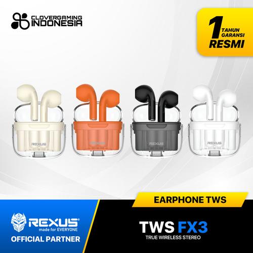 Jual Rexus FX3 FX-3 TWS Earphone Bluetooth 5.3 Wireless Earbuds True ...