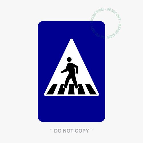 Jual Rambu area penyebrangan ukuran 20cm x 30cm plat alumunium - Kota ...