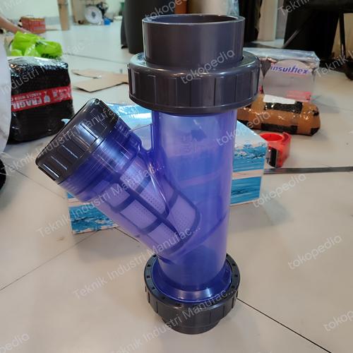 Jual Y Strainer PVC 2" inch Y Strainer PVC Transparan Model Sock ...