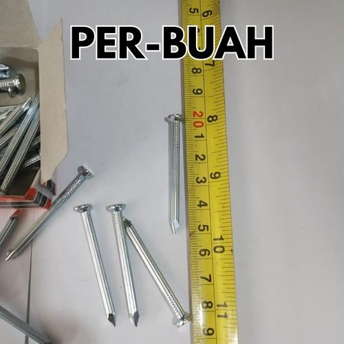 Jual PERBUAH Paku Beton 2 Inch RRT Putih Paku Tembok Dinding 50 mm 5 cm ...