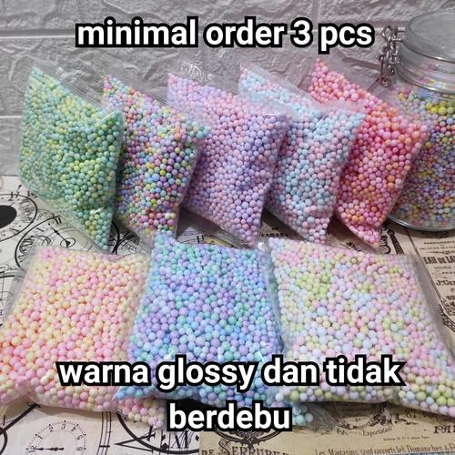 Jual butiran styrofoam warna/floam/butiran gabus undian/isi giftbox ...