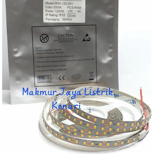 Jual Led Strip 120 mata 24 v dc 2835 mata rapat 5 meter 1 roll 24v ...