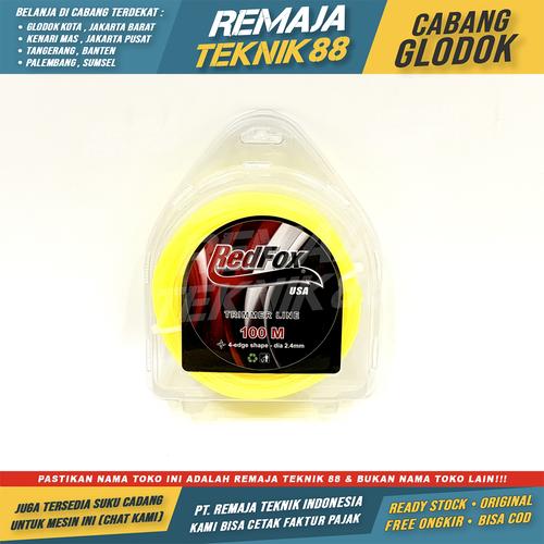 Jual TALI SENAR POTONG RUMPUT / REDFOX 2.4MM / PANJANG 100M / NYLON CUTTER - Jakarta Barat ...