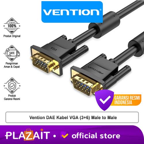 Jual Vention DAE VGA(3+6) Male to Male Cable with Ferrite Core Black - 1 Meter - Kota Medan ...