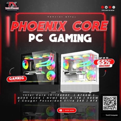 Promo PC Gaming ToniX Phoenix Core Intel 12400F | 16GB DDR5 | 512GB | RTX 3050 - RTX 4060 Ti ...