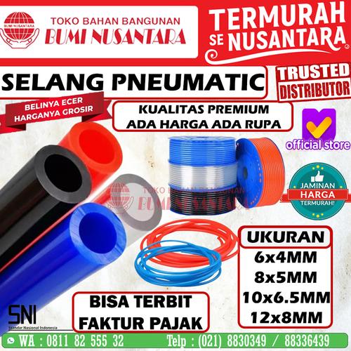 Jual Selang Pu 6 8 10 12mm Polyurethane Hose Pneumatic Meteran Angin Piu - 6x4, Hitam - Kab ...