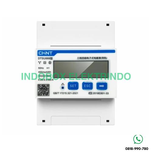 Jual CHINT DTSU666 5(80)A 4P - Three Phase Din Rail 3P 4W 400V - Jakarta Pusat - INDOBOX ...