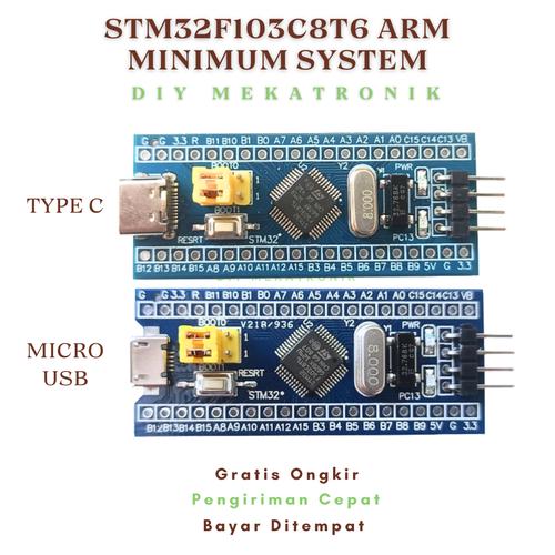 Jual STM32F103C8T6 ARM Minimum System Board Original Chip Microcontroller Modul - Micro USB ...