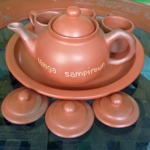 Jual poci tanah liat set polos Teko tanah liat set polos Talaga - poci ...