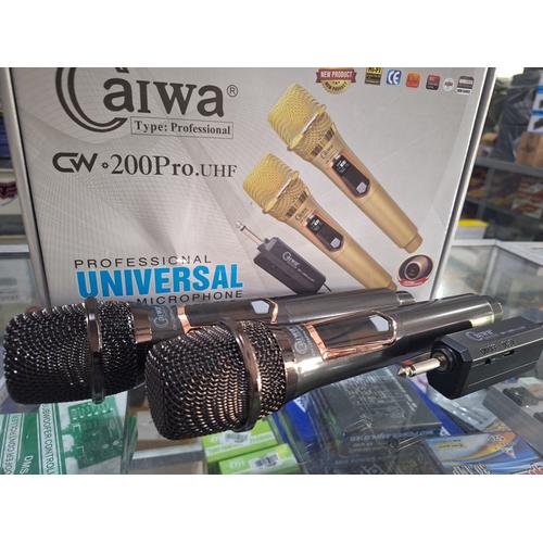 Jual Mic Wireless DOUBLE Profesional Microphone CAIWA C AIWA CW 200PRO ...