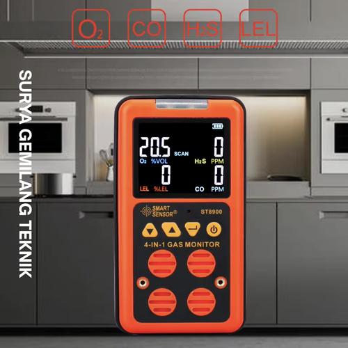 Jual Gas Detector Sertifikat Kalibrasi CO O2 H2S LEL Smart Sensor ...