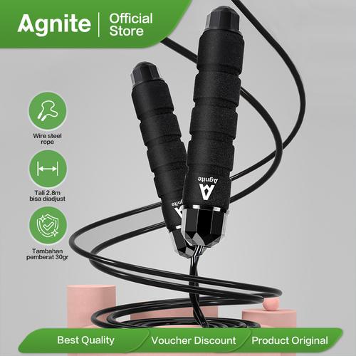 Promo Agnite Jump Rope / Tali Skipping Plus Pemberat Adjustable 2.8 M ...