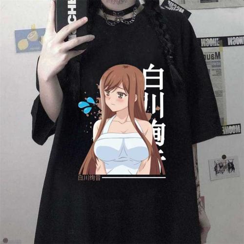 Jual Kaos ANIME Overflow Shirakawa Ayane | Tshirt bisa Unisex - Putih ...