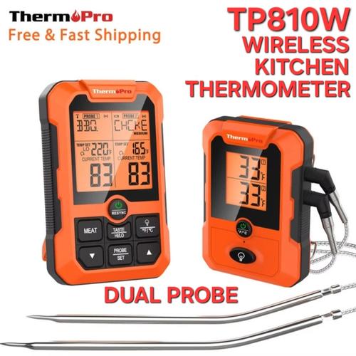 Jual THERMOPRO TP810W 150M Wireless BBQ Thermometer Dual Probe - Jakarta Pusat - Pro-X ...