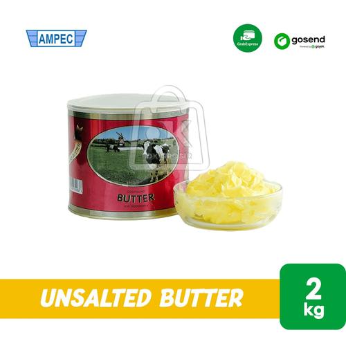Promo Mentega Tawar AMPEC Unsalted Butter Kaleng 2kg (KHUSUS INSTANT ...