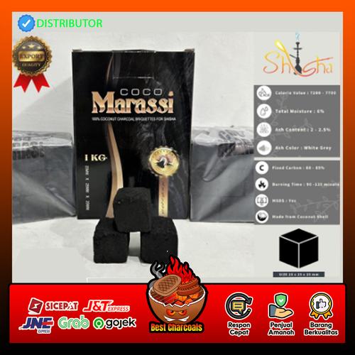Jual Arang Briket Shisha Batok Kelapa Cube Super Premium 1KG Grade ...