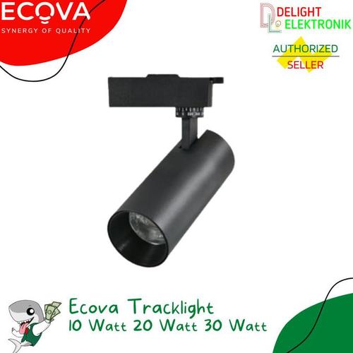 Jual LAMPU LED TRACK LIGHT ECOVA SPOTLIGHT HITAM 10 20 30W WATT FOR ...