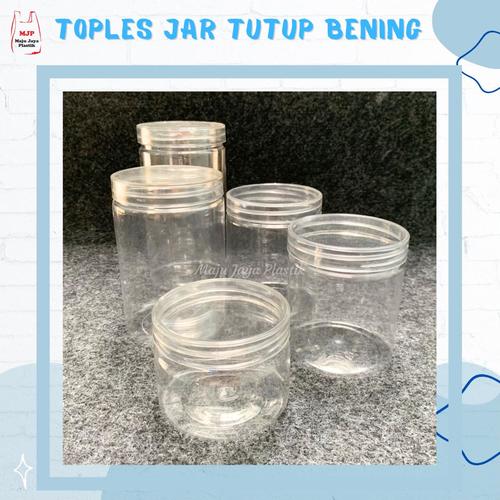 Jual Toples Plastik Jar Silinder Tutup Bening / Putih Susu Per Pcs ...