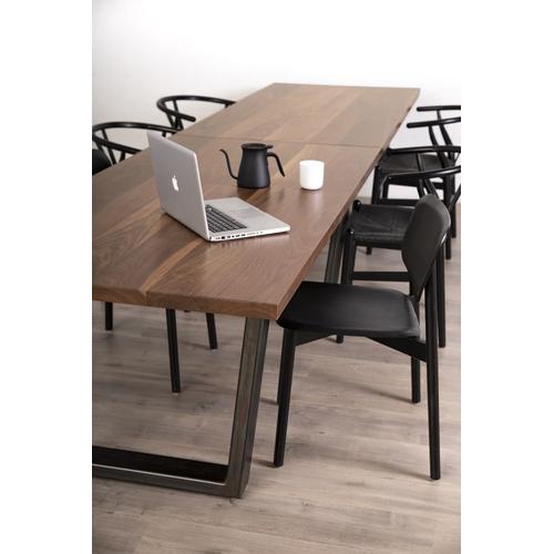 Jual meja meeting/meeting room/meja staff/meja diskusi kayu kaki besi ...