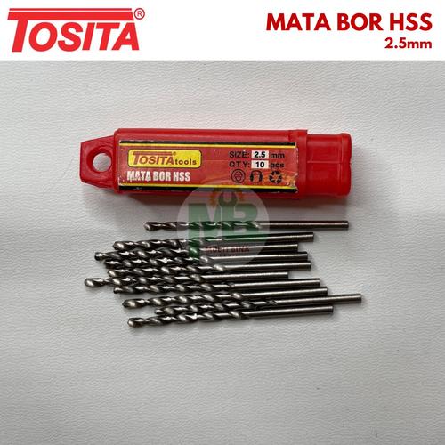 Jual TOSITA Mata Bor Besi HSS Drill Ukuran 2mm 2,5mm (HARGA PER PCS ...