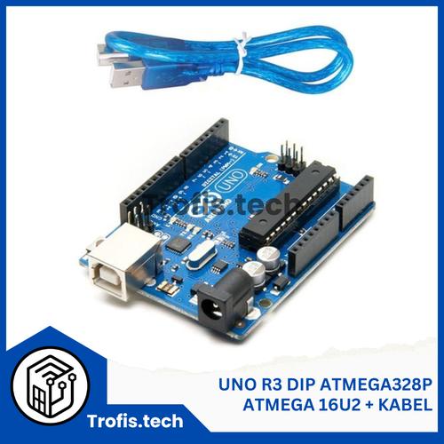 Jual ARDUINO UNO R3 DIP ATMEGA328P ATMEGA 16U2 + KABEL - Kota Surakarta ...