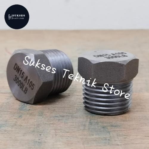 Jual Plug Besi Class 3000 NPT Ukuran 1/2" inch / Hex Plug Carbon Steel ...