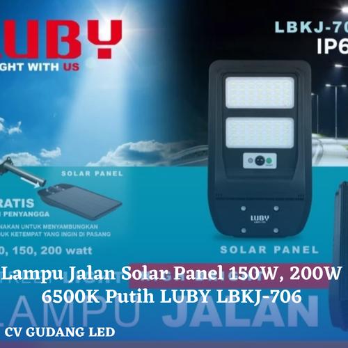 Jual Lampu Jalan Solar Panel 150W, 200W 6500K Putih LUBY LBKJ-706 ...