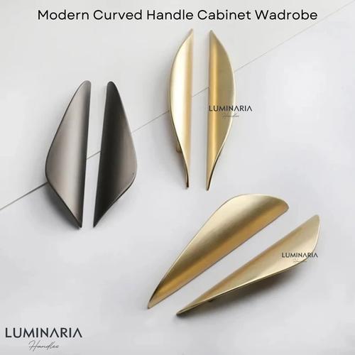 Jual Modern Curved Handle Cabinet Wardrobe Tarikan Knob Knop Lemari ...