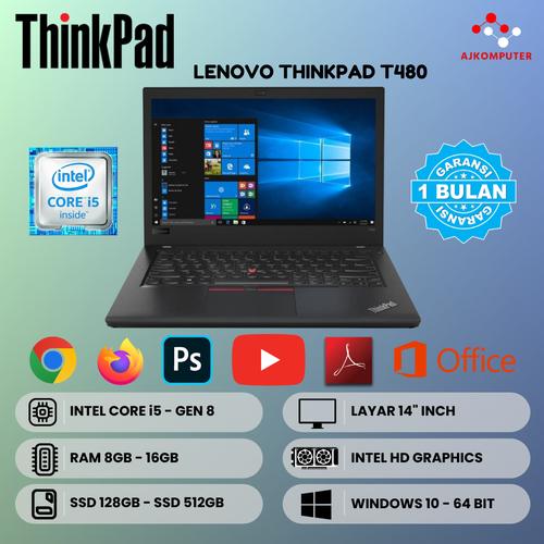 Jual LENOVO THINKPAD T480 / T480s CORE i5 / i7 MURAH BERGARANSI - T480 ...