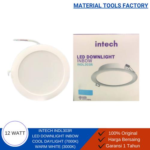 Jual INTECH Lampu Downlight LED INDL303R 12 Watt - Lampu Plafon Bulat ...