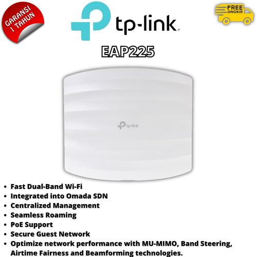 Promo TP-Link EAP225 AC1350 Access Point Wireless MU-MIMO Gigabit ...