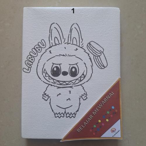 Jual Kanvas lukis sketsa Labubu untuk anak mewarnai. 15x20cm - Kota ...