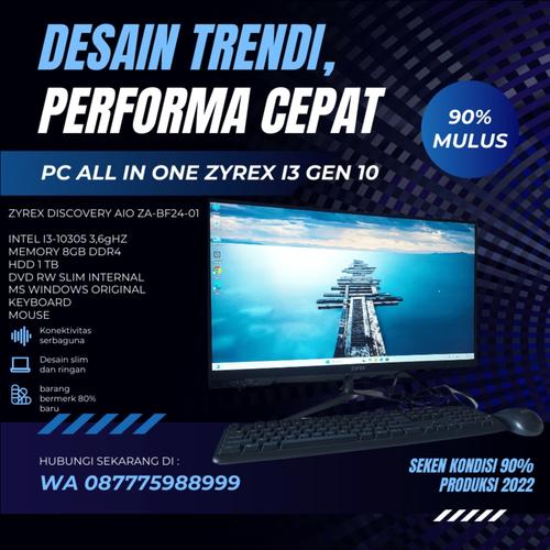 Promo Komputer PC All in one zyrex discovery AIO-ZA-BF24-01 Monitor 24 ...