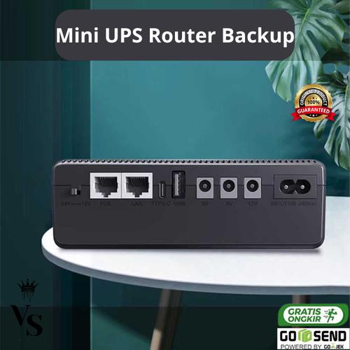 Jual Power Bank Mini UPS Power Supply Backup Router Multiple Output ...