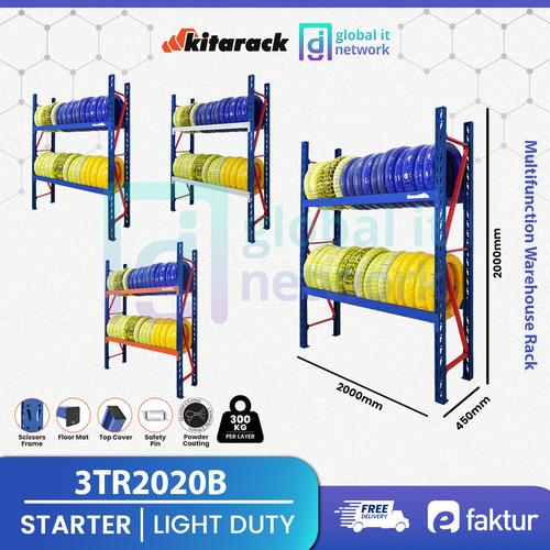 Jual KITARACK Tire Rack 3TR2020 2 Layer Frame Biru Panjang 2 Meter x ...