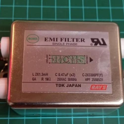 Jual Emi Filter TDK 1Phase 6A 250vac Noise Filter 1Phase 6A 250vac New ...