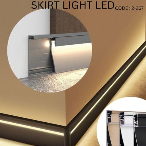 Jual PROFILE ALUMINIUM COVER LED STRIP CHANNEL SKIRT LIGHT LED 1 METER ...