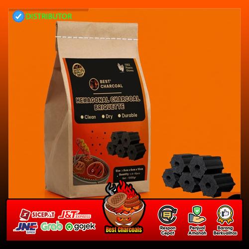 Jual Arang Briket Hexagonal Cube Brongkol Batok Kayu BBQ Ekspor Premium ...