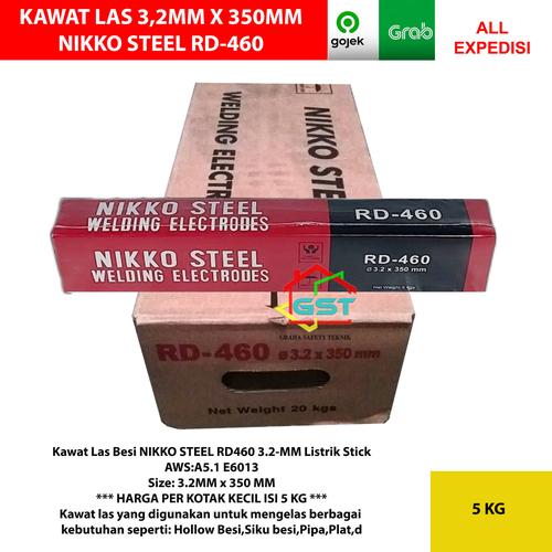 Jual kawat las rd 460 3,2mm x 350mm Nikko Steel harga -box 5kg Nikko Steel - Kota Cilegon ...