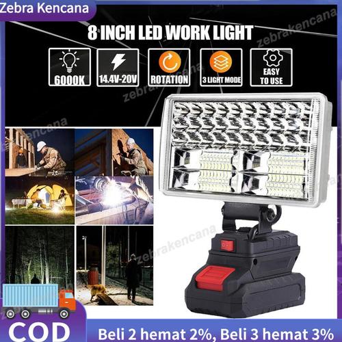 Jual Paket Lampu LED Portable 8" inch Tenaga Baterai lampu LED lampu ...