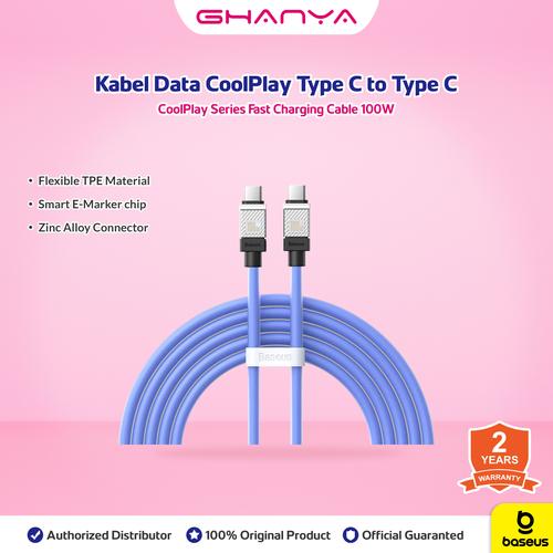 Jual Baseus CoolPlay Kabel Data Type C to Type C 100W 2M 2 Meter Super ...