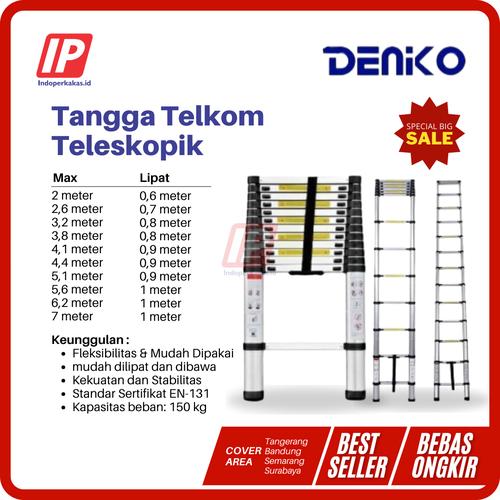 Jual Tangga Teleskopik Denko Tangga Single Ladder 2 - 7 Meter - 2 Meter ...