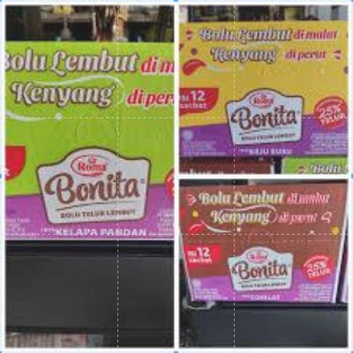 Jual KUE ROMA BONITA BOLU TELUR LEMBUT KEIK BOLU RASA KEJU SUSU COKLAT ...