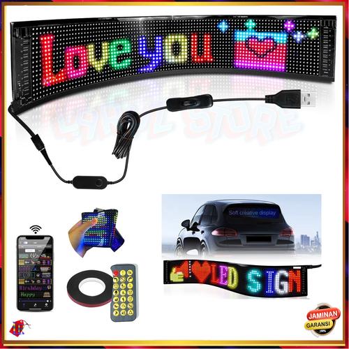 Jual Panel Modul LED Matrix Lampu Mobil Bluetooth Fleksibel Running ...