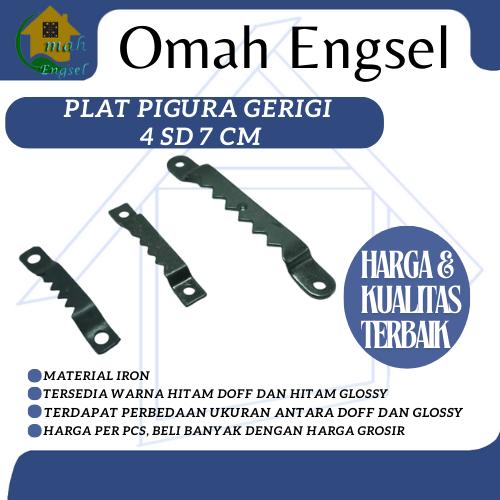 Jual Plat Pigura Gerigi 4 sd 7 cm Gantungan Frame Bingkai Gerigi Hitam ...