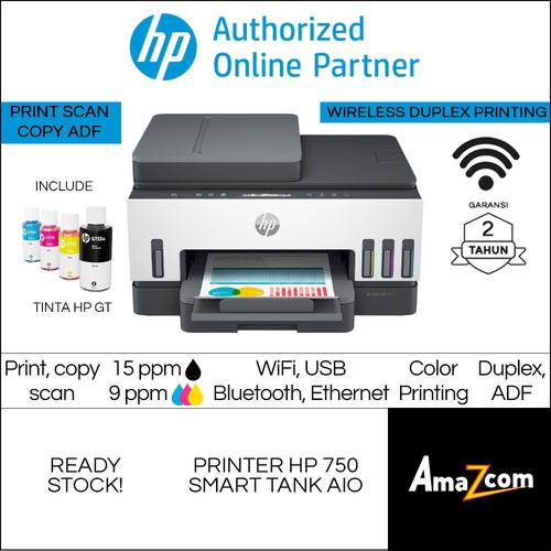 Promo Printer HP 750 Smart Tank Print Scan Copy ADF Garansi Resmi FREE ...